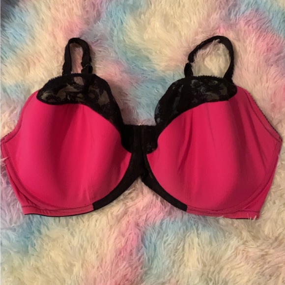 Cacique | Intimates & Sleepwear | Cacique 42h Pink Black Bra With Black ...